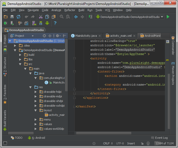Android Studio Dark Theme (Darcula) – Jim Wilson (a.k.a. hedgehogjim)
